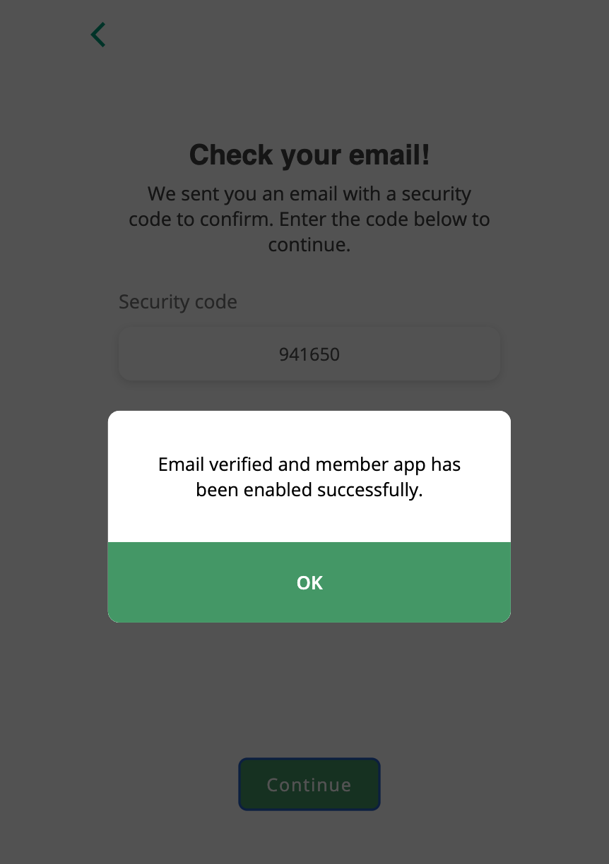Member app view and functions