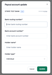 MyStudio Stripe account setup