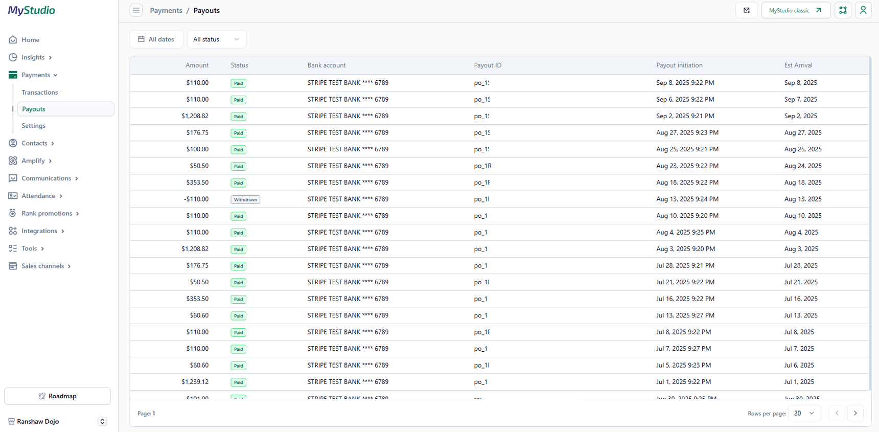 V2: Payouts