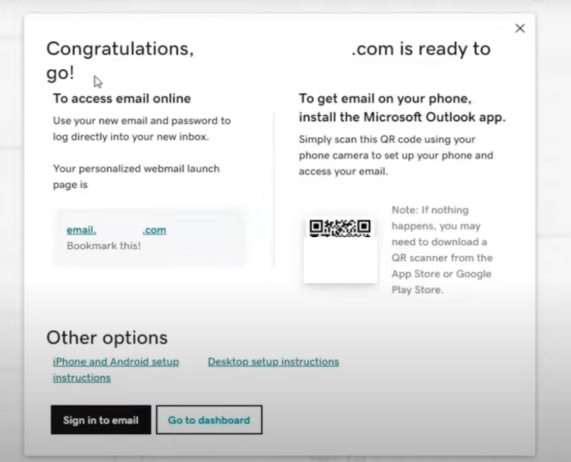 Professional Email & Domain Connection